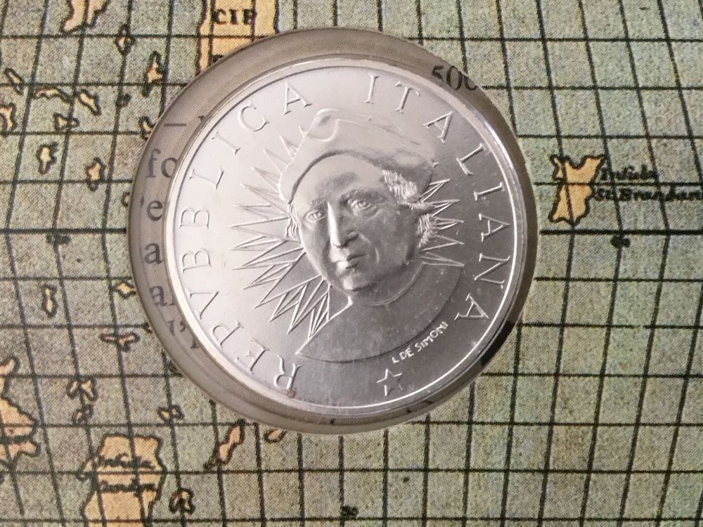 silber 500 Lire Scoperta America 3 Ausgabe 1991 (Neu und originalverpackt) in St. Margrethen SG ...