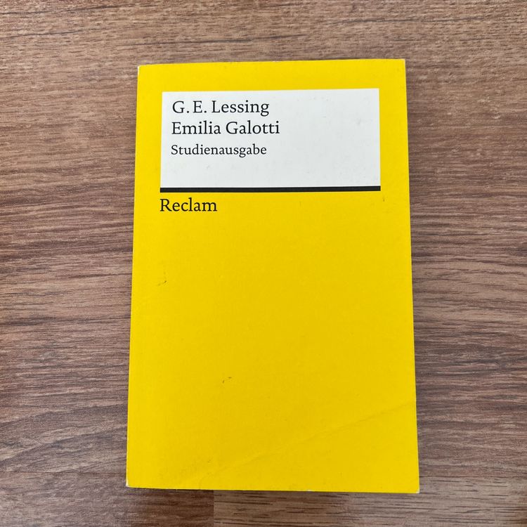 Emilia Galotti von G.E. Lessing | Kaufen auf Ricardo