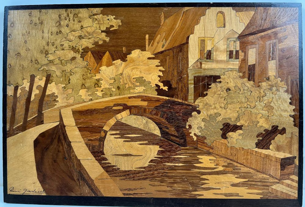 Landschaft Intarsien-Bild Handarbeit (Gebraucht) in Neuhausen am ...