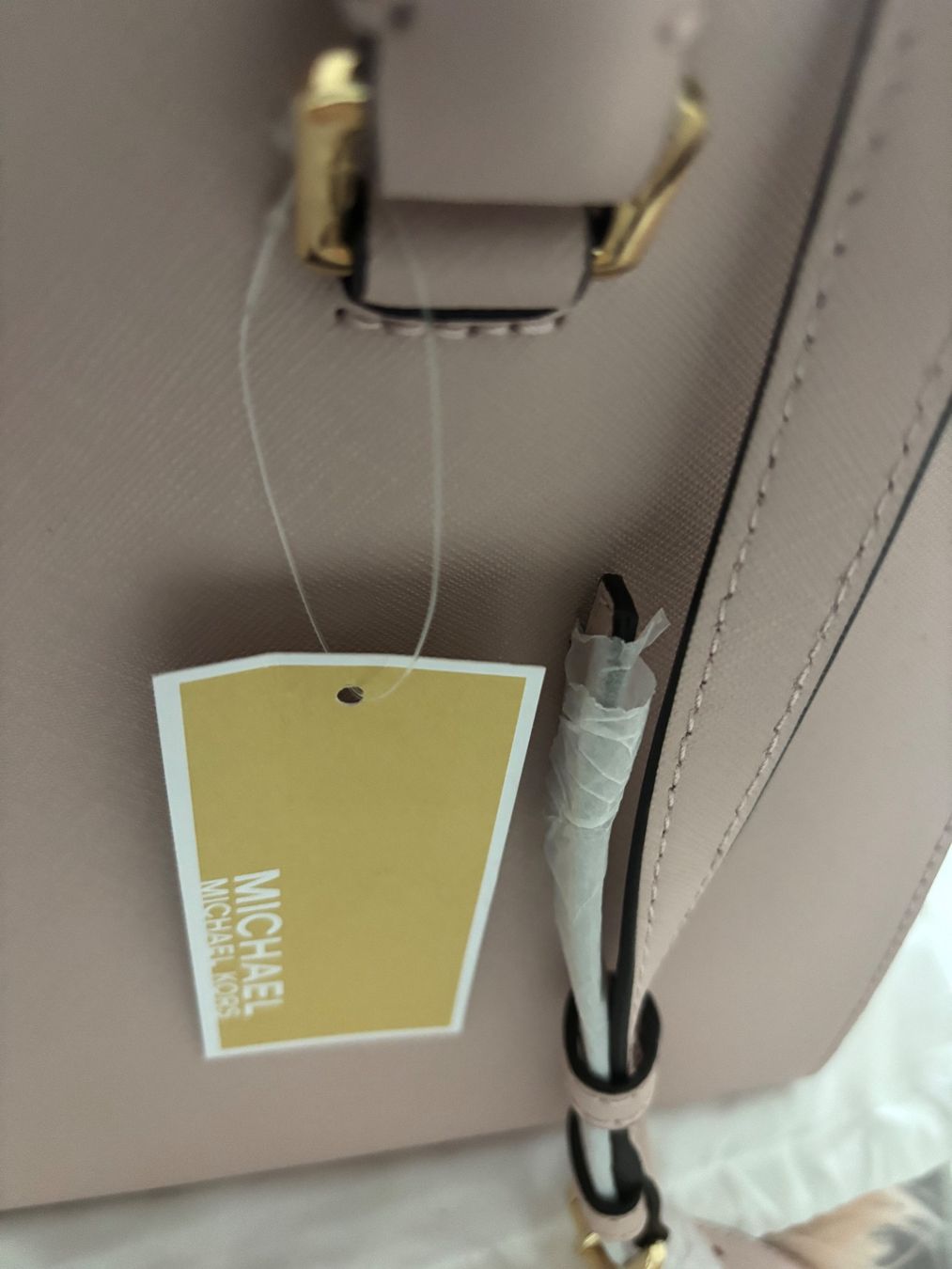 Sac Michael Kors Kellen en cuir rose poudré avec Étiquette (Neuf avec ...