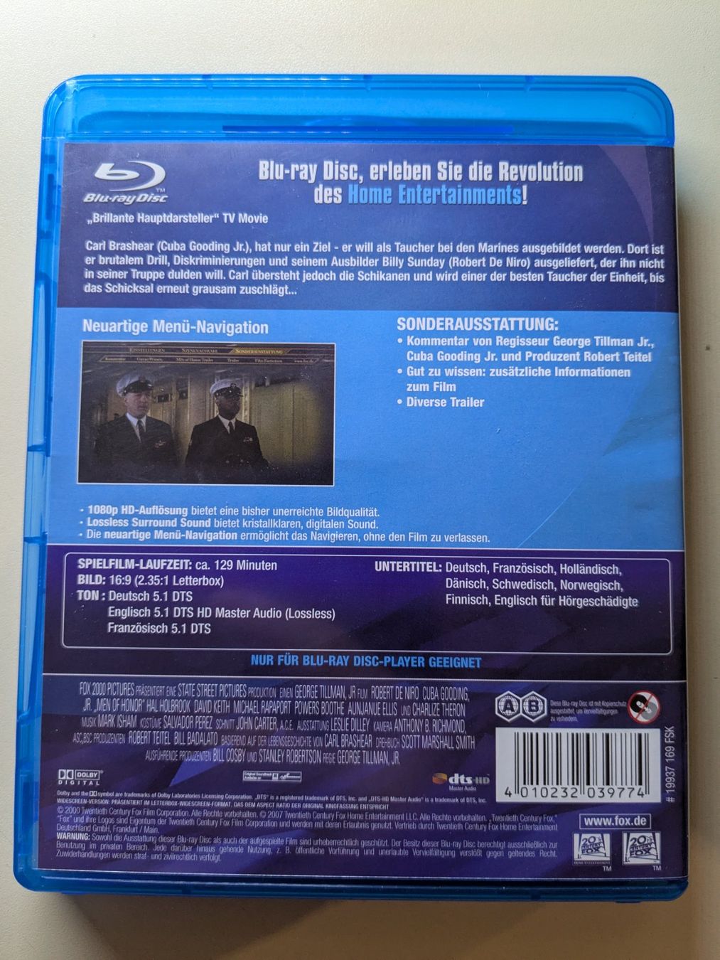 "Men of Honor" mit Robert De Niro [Blu-ray] (Gebraucht) in Port für CHF ...