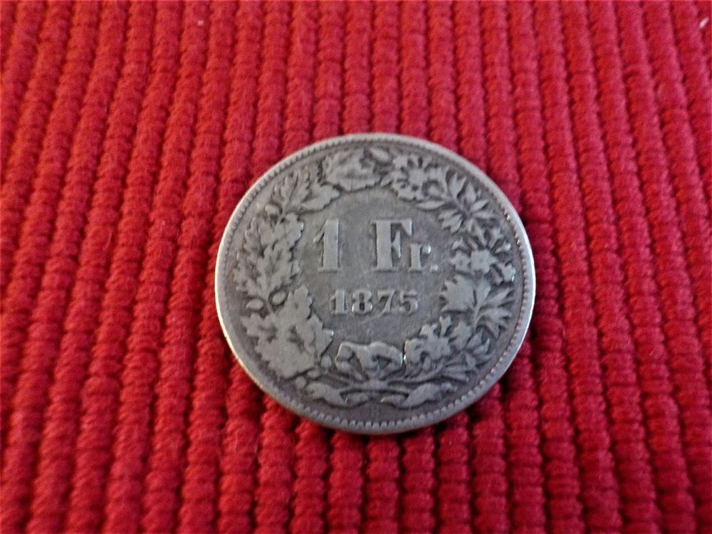ALTE SCHWEIZER 1 Fr 1875 SILBER Münze. | Kaufen auf Ricardo