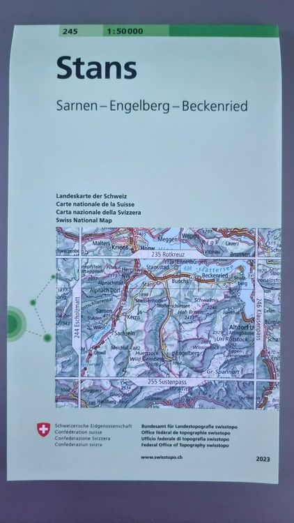 Landkarten 1 :50 000 Schweiz 2023 Stans (Neu und originalverpackt) in ...