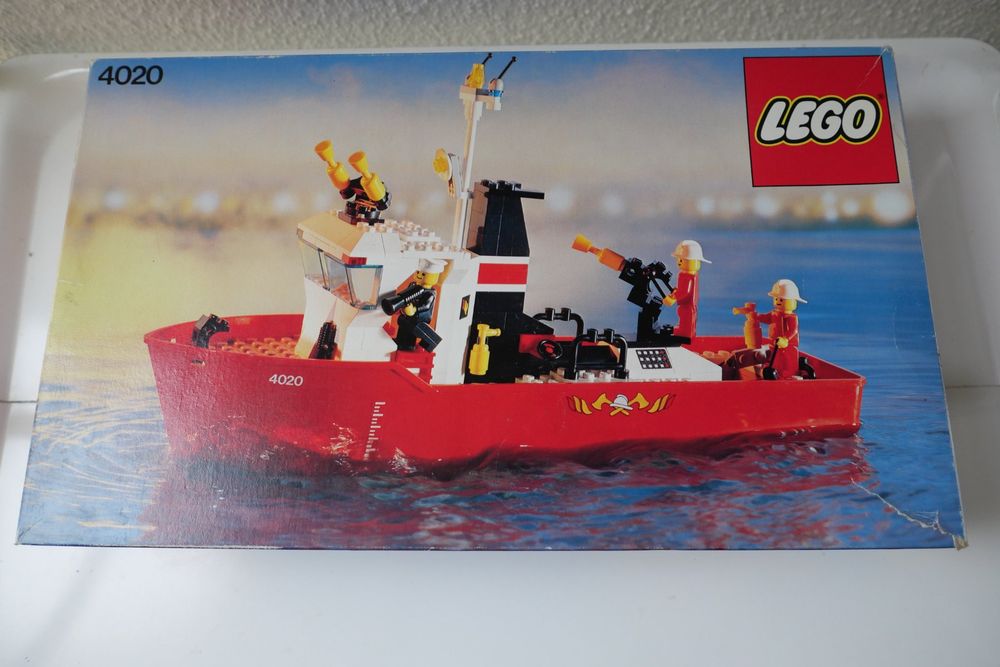 Lego Feuerwehrschiff 4020 Fire Fighting Boat leere Schachtel (Gebraucht ...