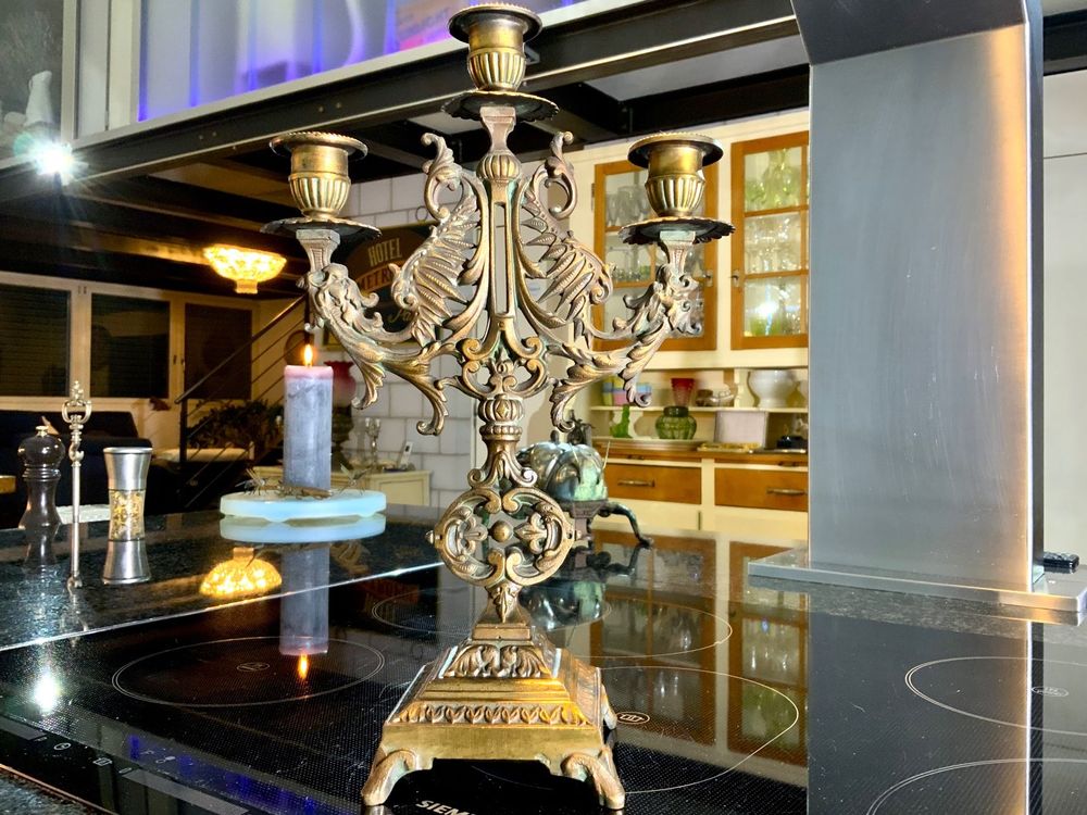 JUGENDSTIL KERZENLEUCHTER BRONZE UM 1900 | Kaufen auf Ricardo