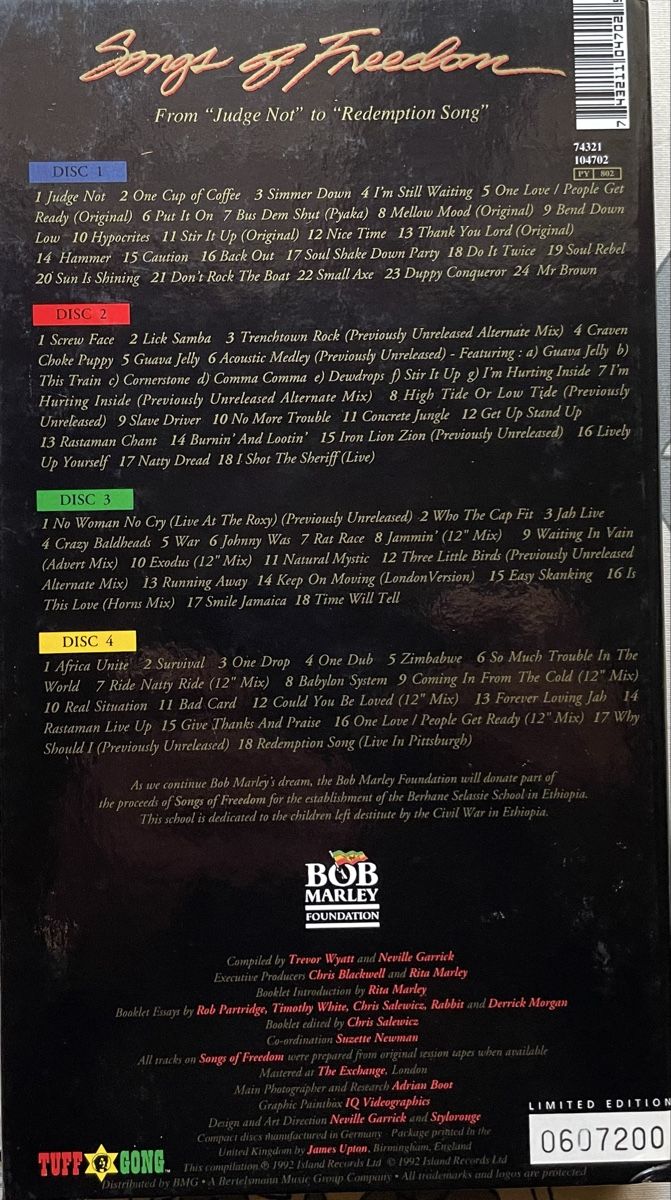 Bob Marley - Songs of Freedom - 4 cd Box (Gebraucht) in Olten für CHF 9 ...
