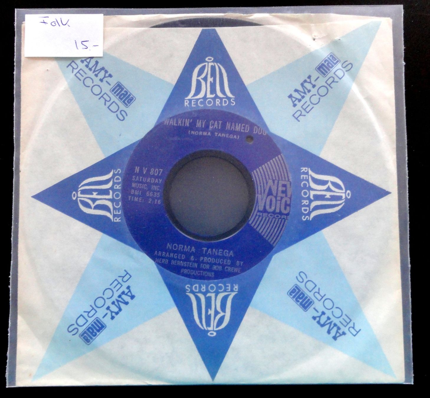 SI NORMA TANEGA walking my cat named dog NEW VOICE 1966 FOLK (Gebraucht ...
