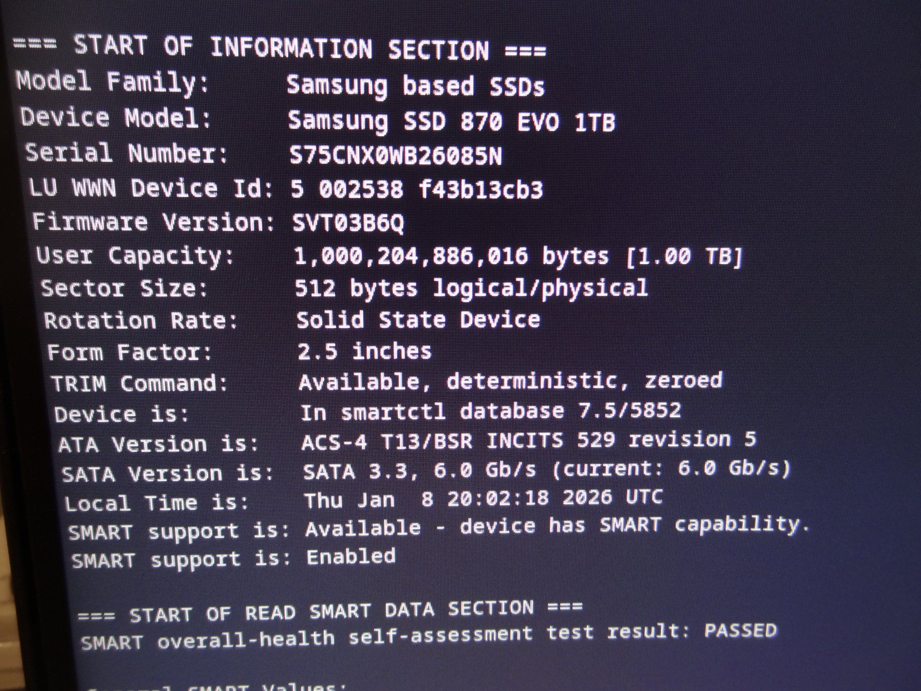 Samsung SSD 870 EVO 1TB (Gebraucht) in Geiss für CHF 25 – mit Lieferung ...