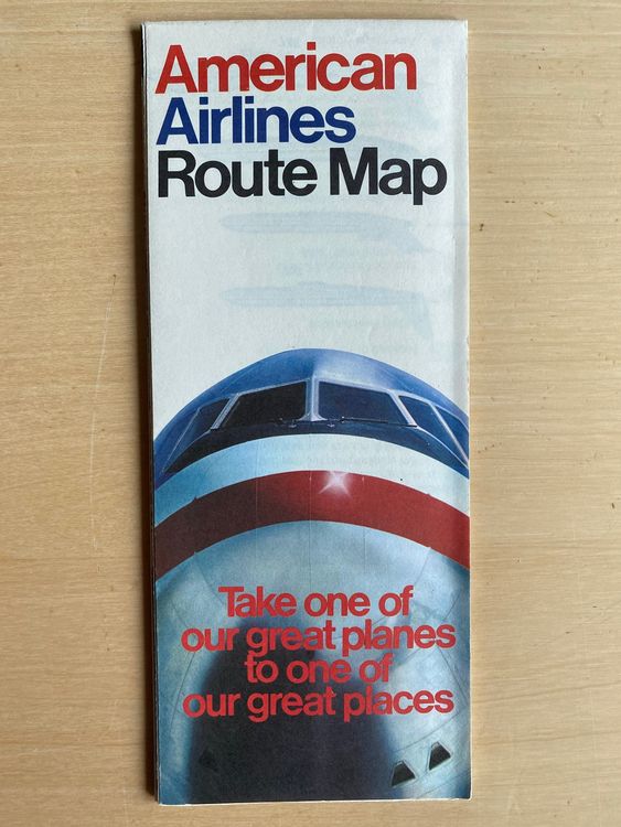 American Airlines Route Map (1975) (Gebraucht) in deitingen für CHF 3 ...