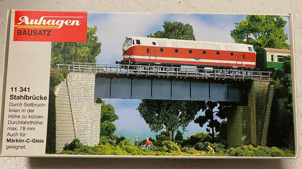 Modellbausatz H0 - Stahlbrücke, auch für Märklin C Gleise (Neuf avec ...