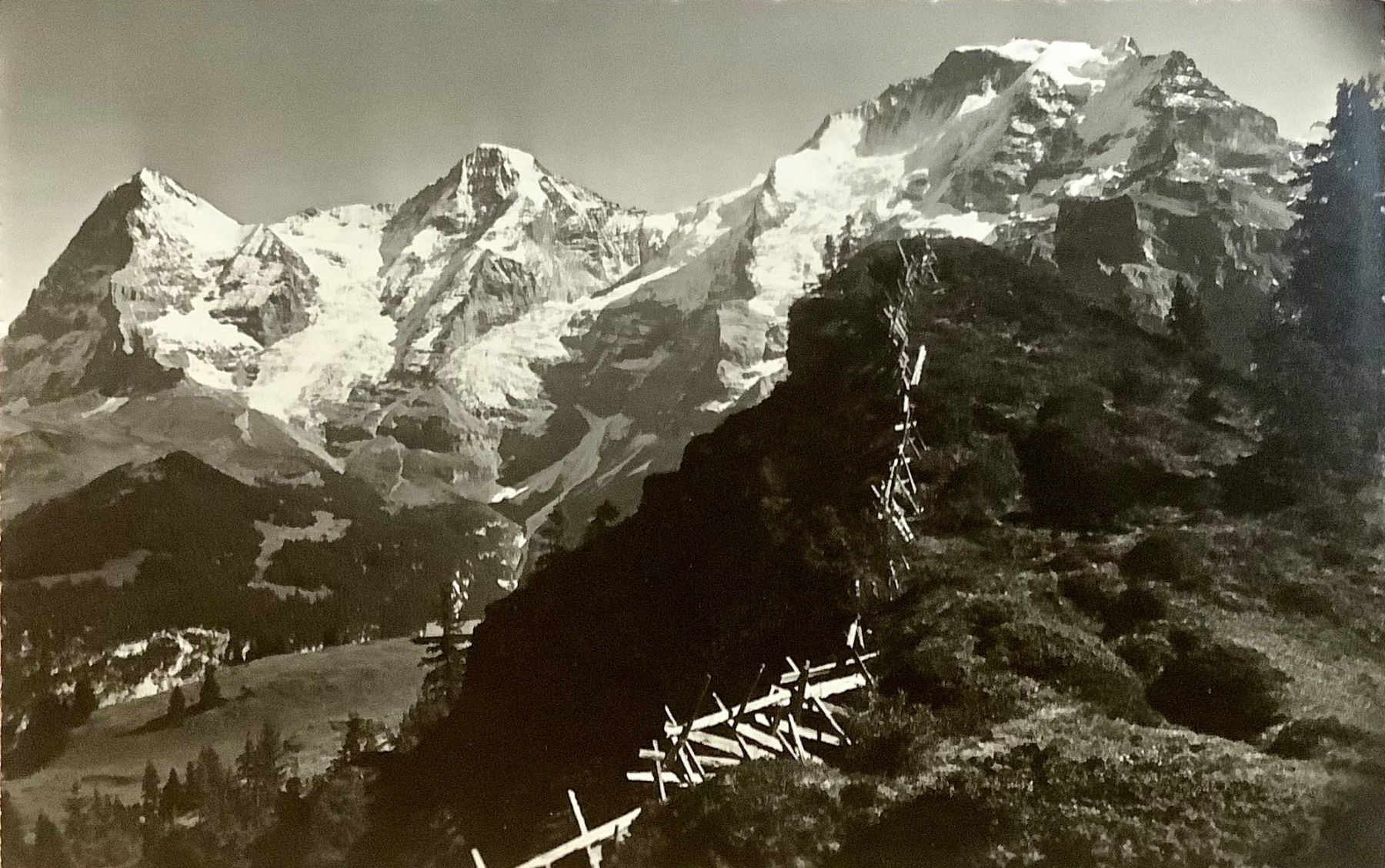 Alte Foto AK - OBERBERG - Mürren - Eiger, Mönch & Jungfrau (Gebraucht) in Root für CHF 1 – mit ...