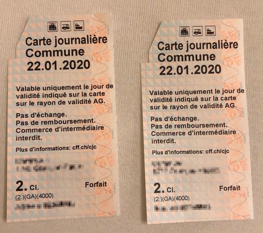Carte journalière CFF / SBB Tageskarte (Neu (gemäss Beschreibung)) in ...