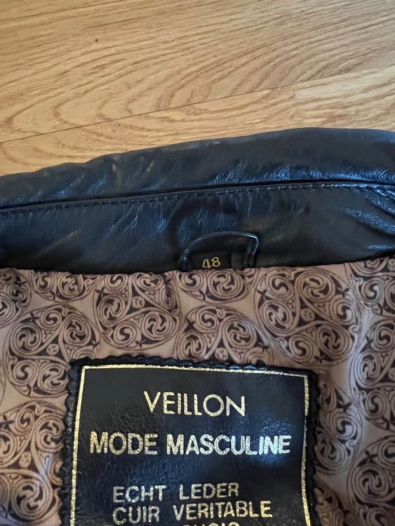 RARE VEILLON MODE MASCULINE ECHTLEDER LEDERJACKE GR. 48 / L | Kaufen ...