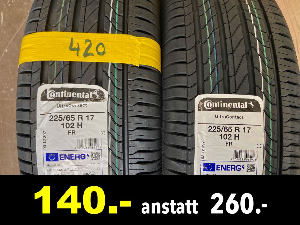 225/ 65 R17, CONTINENTAL - 2 Stück /420s (Gebraucht) in Zürich für CHF ...