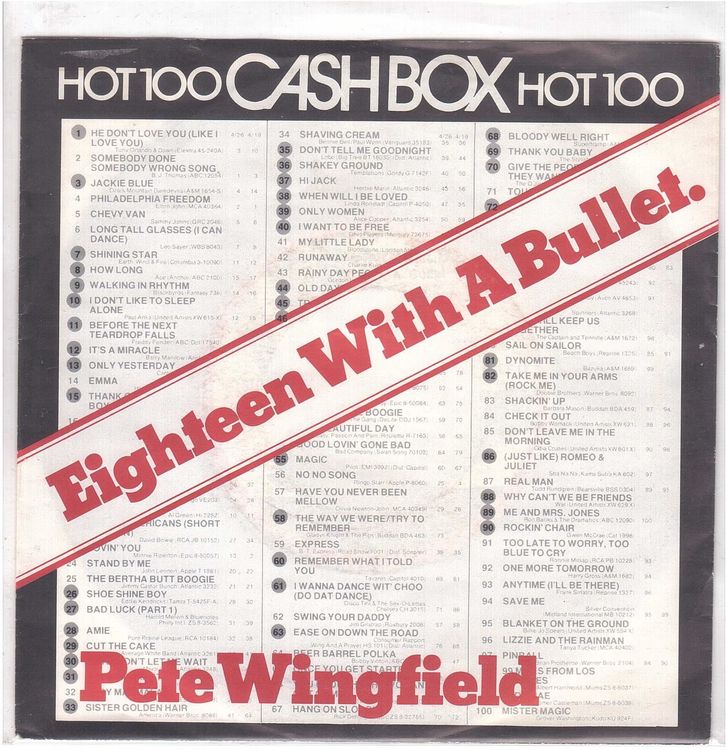Pete wingfield - eighteen with a bullet (Gebraucht) in Oberwil ...