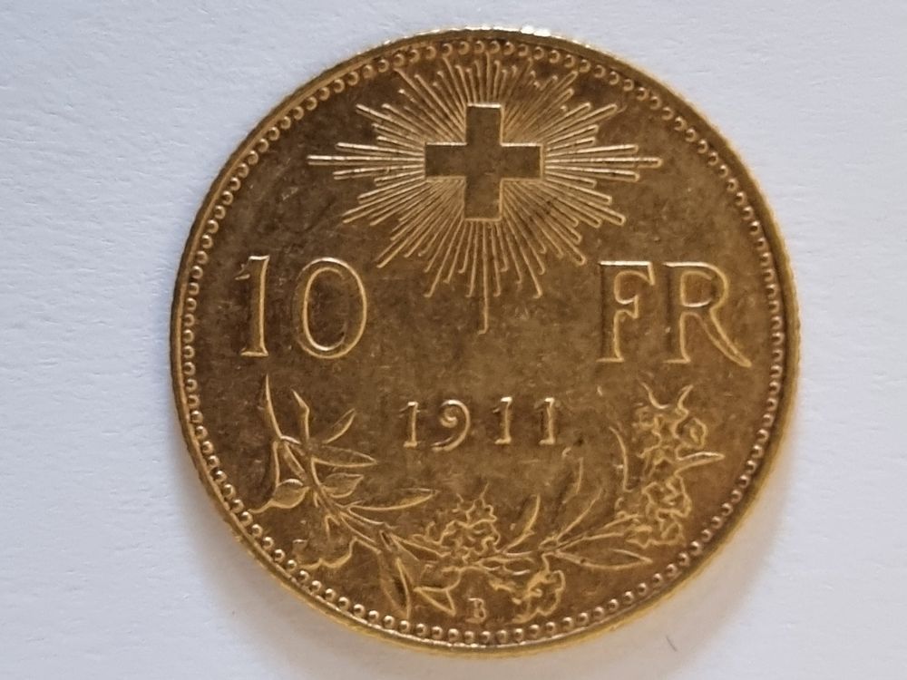 Vreneli 10 Fr 1911 B Rare (Gebraucht) in Clarens für CHF 450 – mit ...