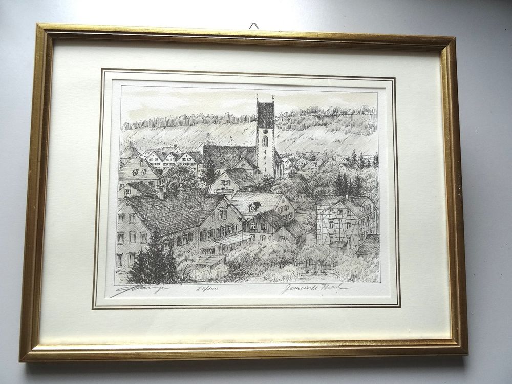 Thal /SG, orig. Lithographie, bezeichnet und signiert (Gebraucht) in Walzenhausen für CHF 29 ...