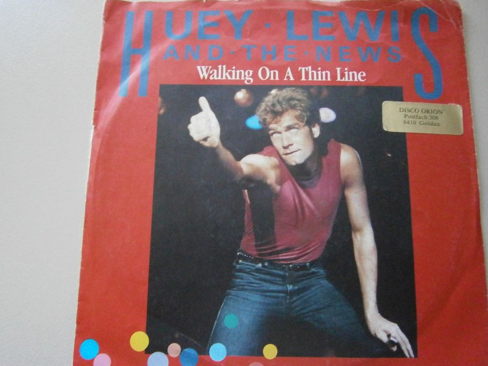 Vinyl-Single Huey Lewis & The News - Walking On A Thin Line | Kaufen ...