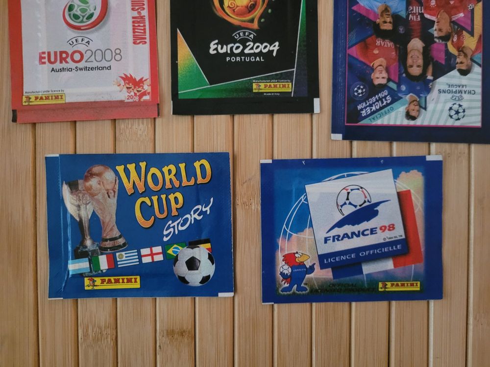Panini Sticker Tüten Sammlung: Euro 2004, 2008, WM 98, CL (Neu (gemäss ...