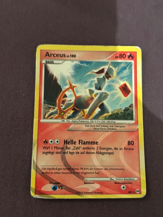 Arceus LV100, Holo, AR6, DE (Gebraucht) in Bern für CHF 1 – mit ...