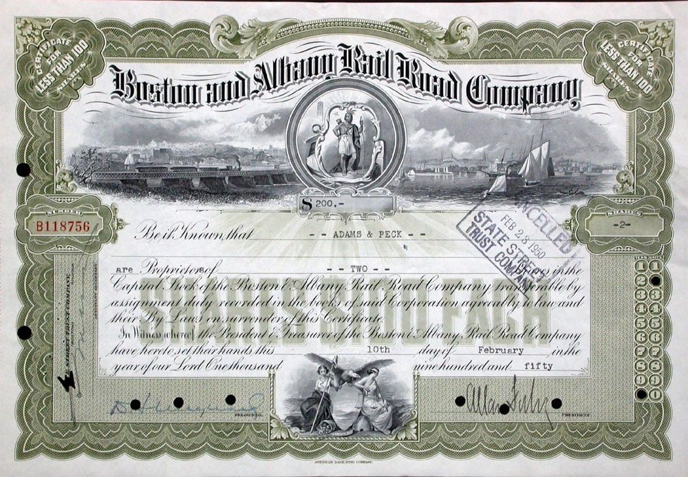 Boston and Albany Railroad Company - 1939 (Gebraucht) in Solothurn für ...