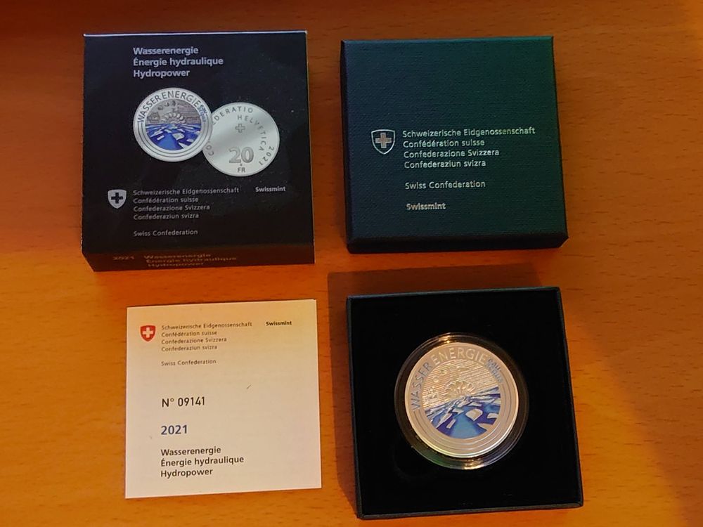 20 Franken "Wasserenergie" 2021 PP (Neu und originalverpackt) in Pfungen für CHF 94 – mit ...