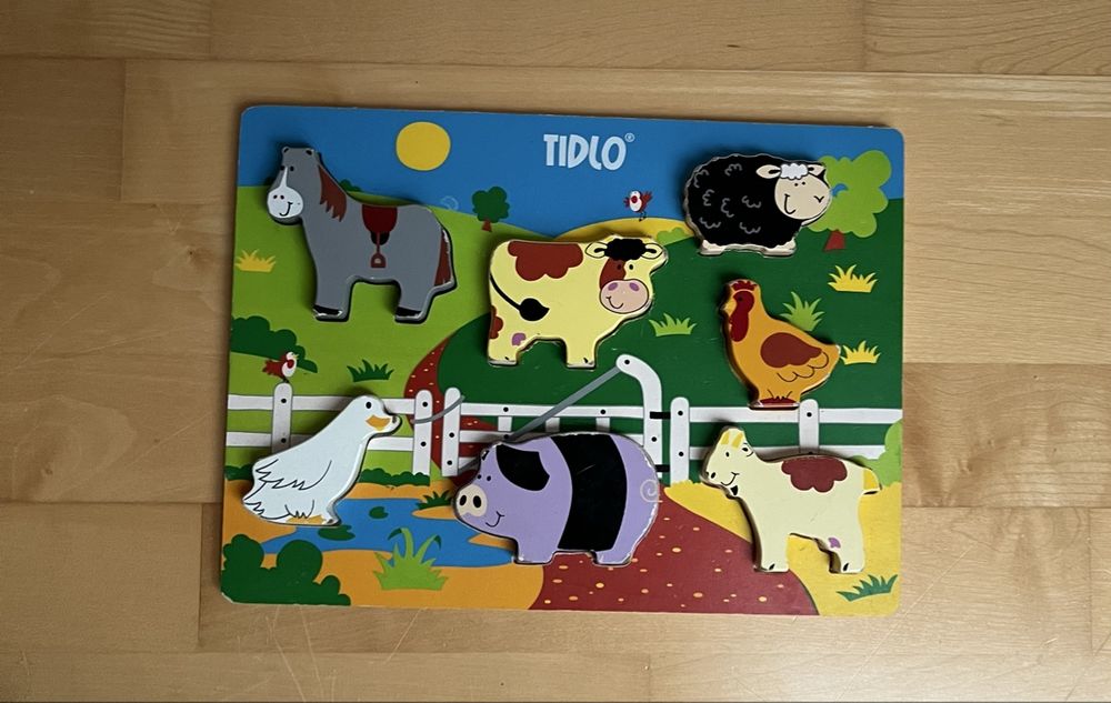 HolzPuzzle Bauernhof für Baby und Kleinkinder (Gebraucht) in Gattikon für CHF 2.5 – nur Abholung ...