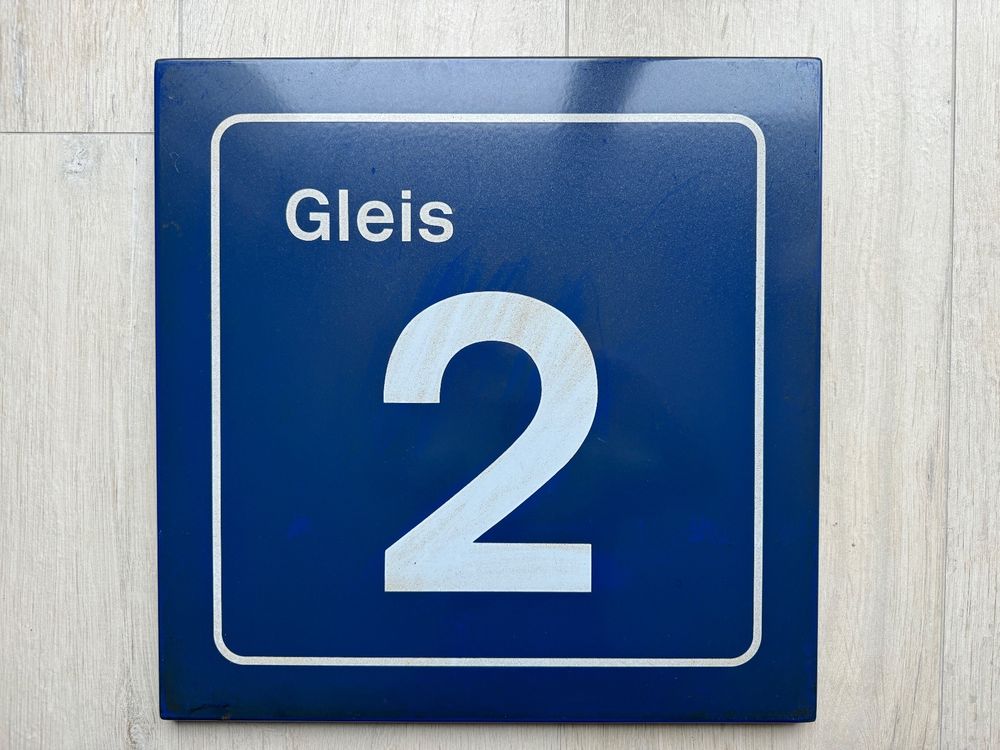 Original Email Schild SBB Gleis 2 | Kaufen auf Ricardo