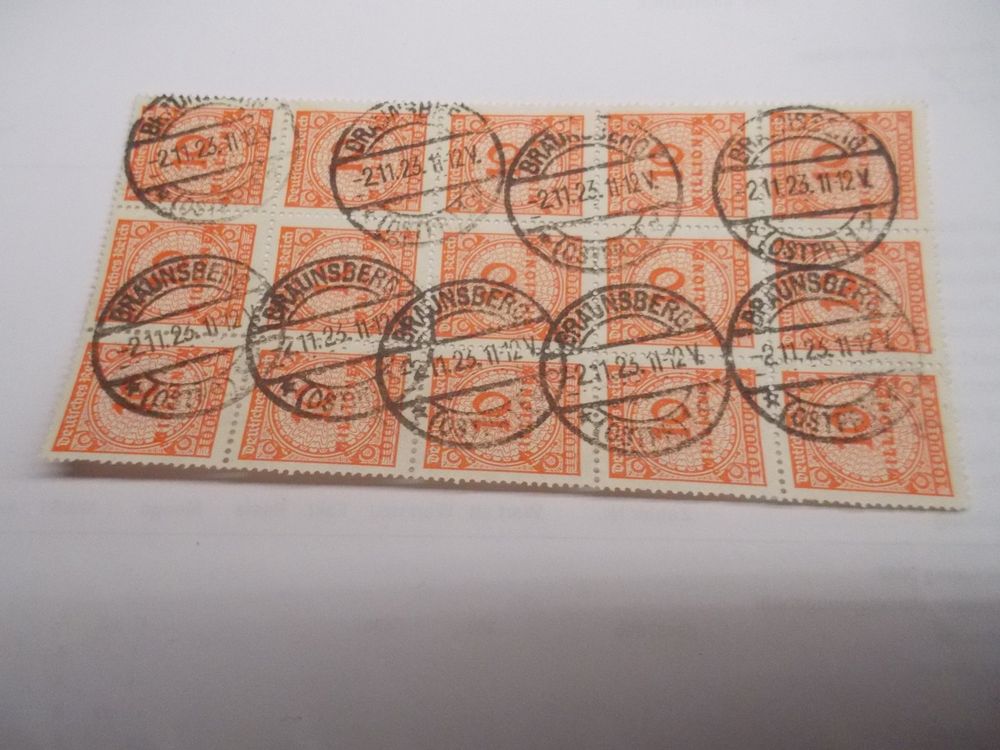 Deutsches Reich 15erblock Inflationo, 1923, 150 Millionen (Gebraucht) in Niederwil AG für CHF 1 ...