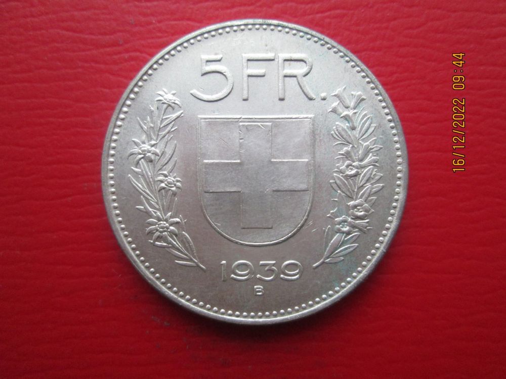 5Fr. 1939 vz Tadellos ! | Kaufen auf Ricardo
