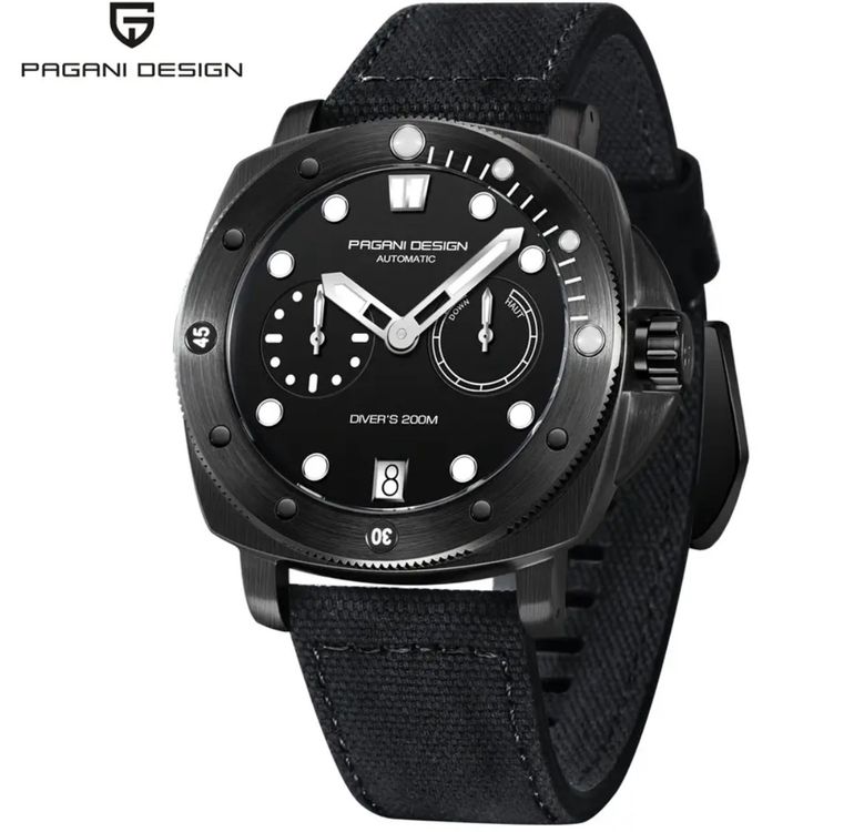 Pagani Design Automatikuhr - PAM Diver 200m / All Black (Neu und ...