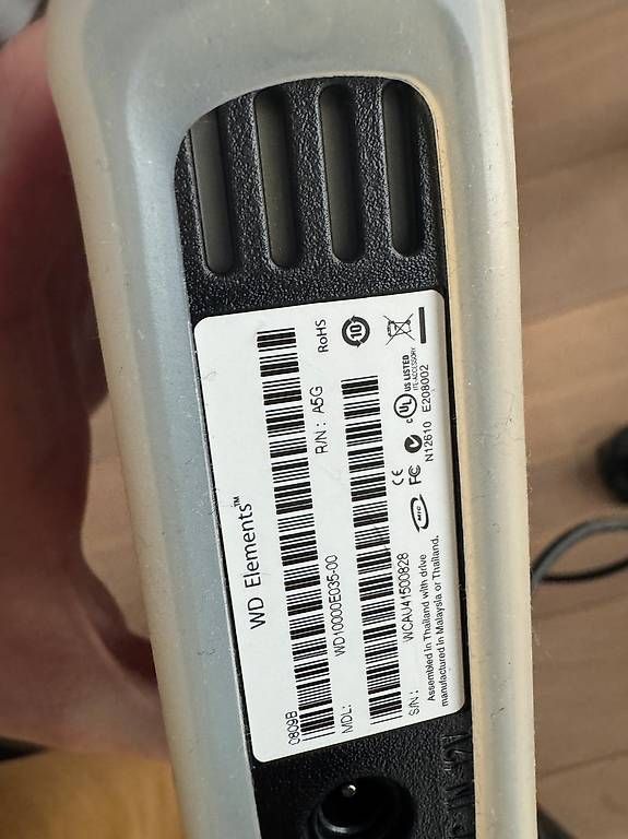 WD Elements 1 TB externe Festplatte inkl.Netzteil, USB-Kabel (Gebraucht ...
