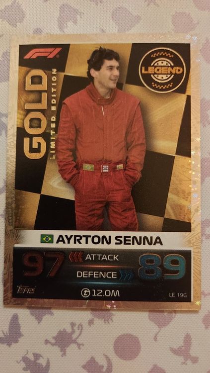 Ayrton Senna F1 Gold Formel 1 Topps Limited Edition Legend (Neu (gemäss ...