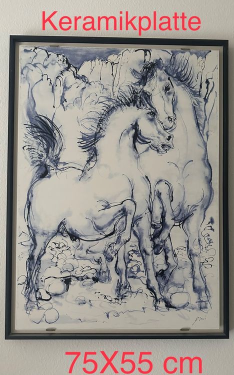 Erni- Pferde Liebe- Keramikplatte , limitiert, von H.Erni | Kaufen auf Ricardo