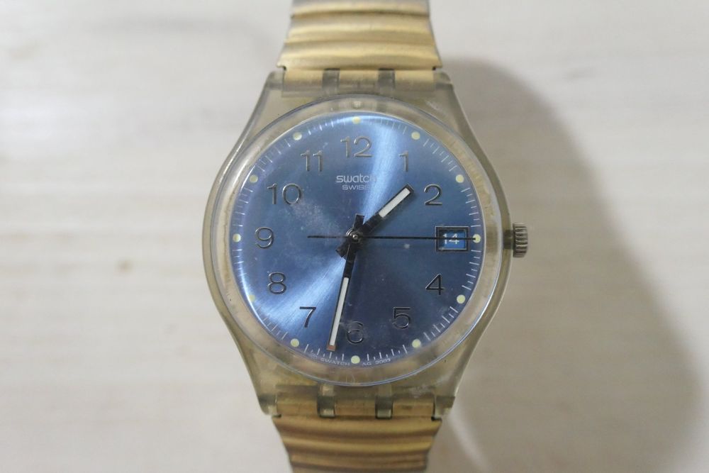 Swatch Gent "BLUE CHOCO" GM415, neue Batterie | Kaufen auf Ricardo