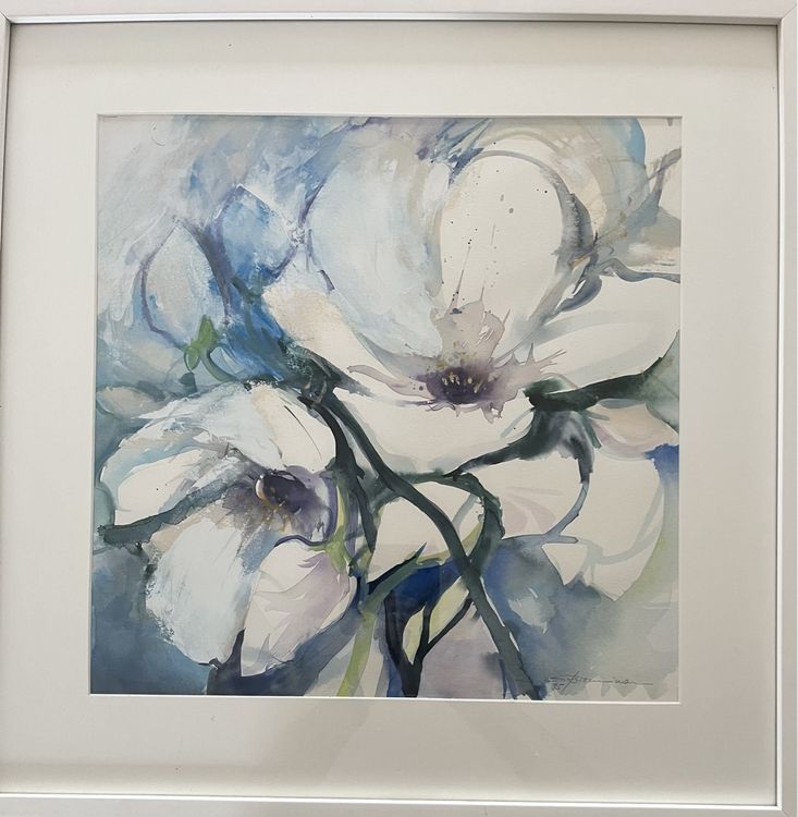 Aquarell Blumenbild, signiert (Gebraucht) in Kilchberg ZH für CHF 1 – nur Abholung auf Ricardo ...