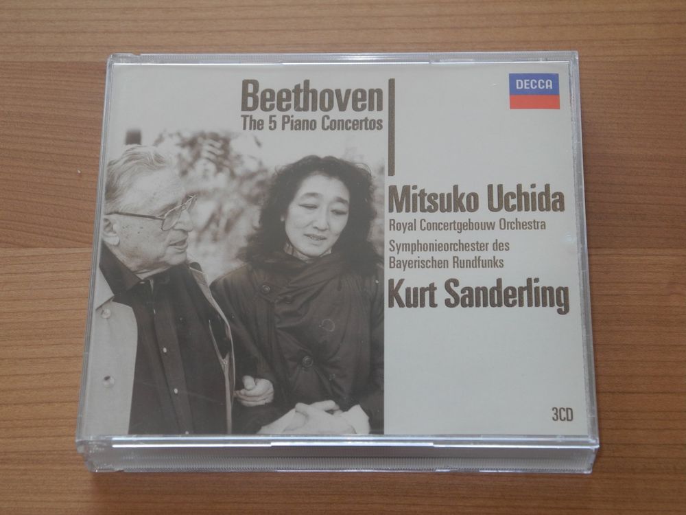 BEETHOVEN: KLAVIERKONZERTE - UCHIDA / SANDERLING - 3 CDs (Neu (gemäss Beschreibung)) in ...