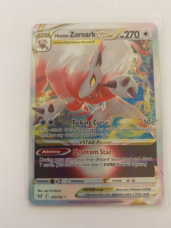 Pokemon Hisuian Zoroark VStar 147/196 Lost Origin EN (Neu (gemäss Beschreibung)) in Elgg für CHF ...