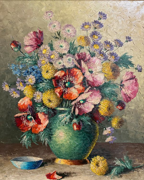 Stillleben Öl Gemälde, Bilderrahmen 53cm breit x 63cm hoch (Gebraucht ...
