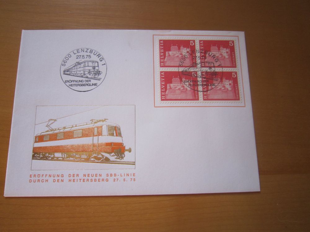 1975 Lenzburg Eröffnung SBB Linei Hinterberg (Gebraucht) in Giubiasco ...