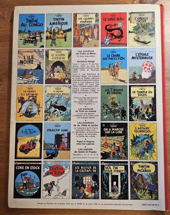 Tintin N 6 (T.B.E.) L'oreille cassée (D'occasion) à Prévonloup pour CHF ...