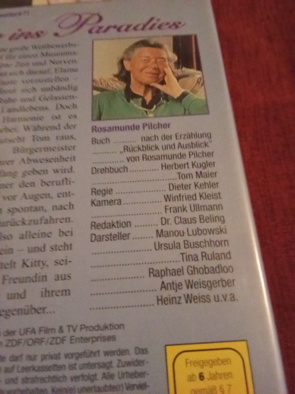 Rosamunde Pilcher: Rückkehr ins Paradies (D 1998) ZDF VHS (Gebraucht ...