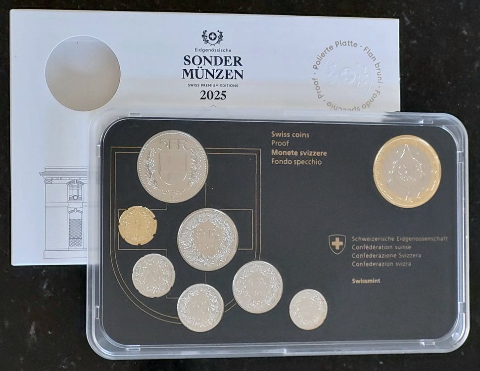 CH - Münzsatz 2025 pp Helvetia (Neu und originalverpackt) in Arch für CHF 130 – mit Lieferung ...