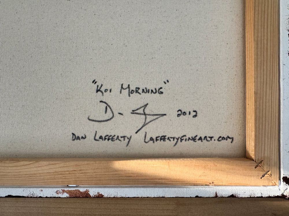 "KOI MORNING" Peinture originale signée Daniel Lafferty 2012 (D ...