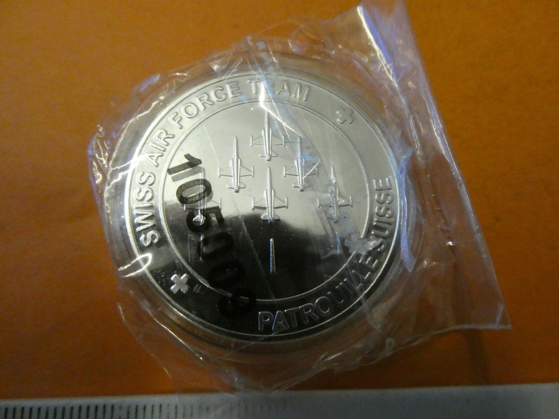 versilberte Medaille 40 mm PP, Patrouille Suisse Back Home (Neu (gemäss ...