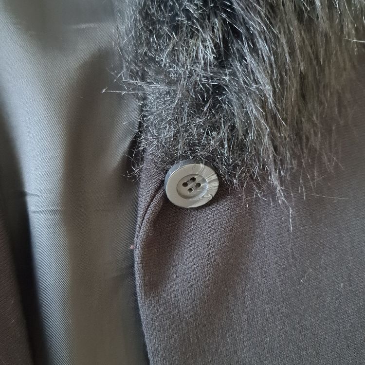 Manteau mi-saison noir, col fourrure Zara - Taille 42 EUR (Gebraucht ...