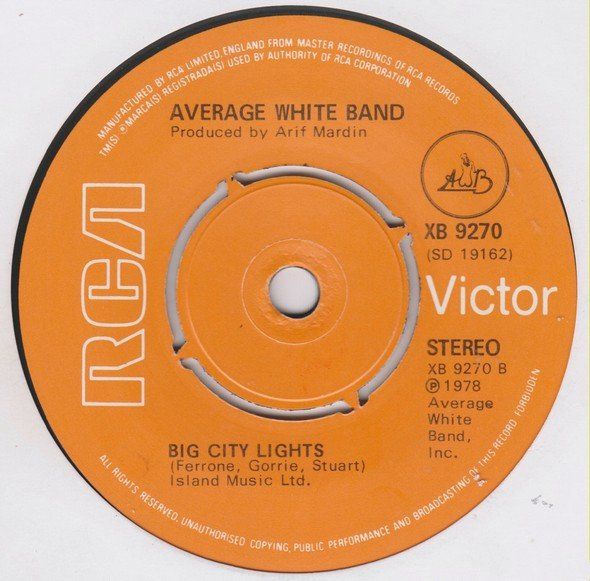 Average White Band: One Look Over My Shoulder 7" (Gebraucht) in ...