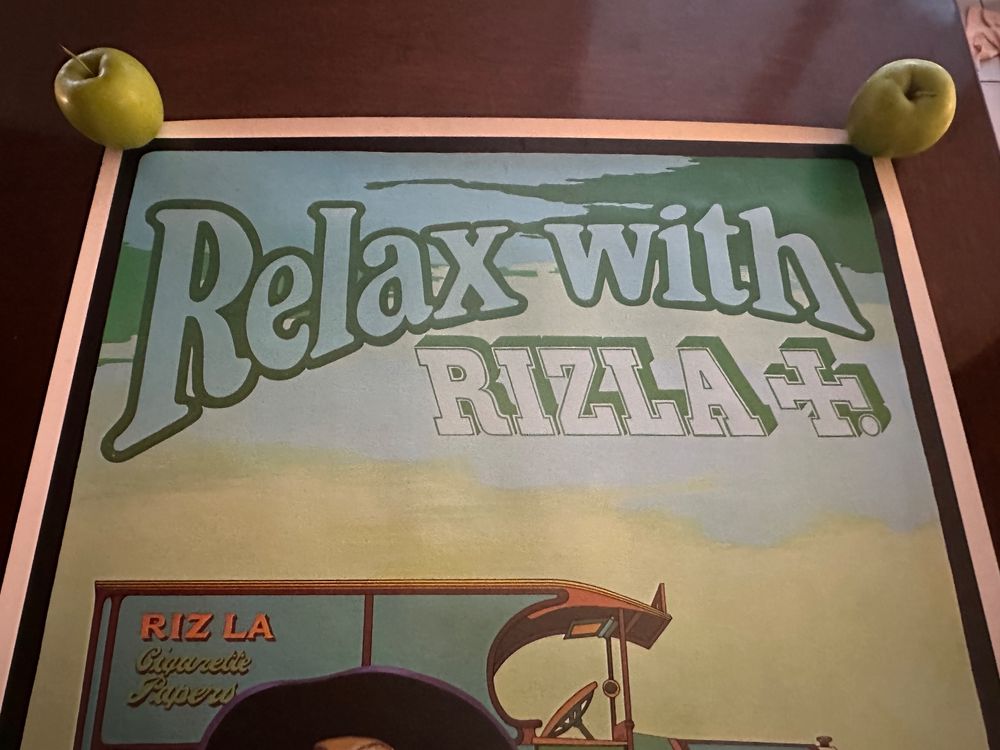 Seltene Vintage Original RIZLA Zigarettenpapier Poster 60x86 (Neu ...