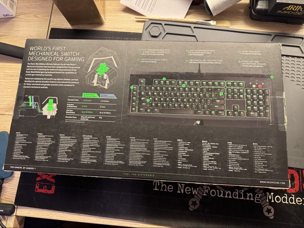 Razer BlackWidow Ultimate – Mechanische Gaming-Tastatur (DE- (Gebraucht ...