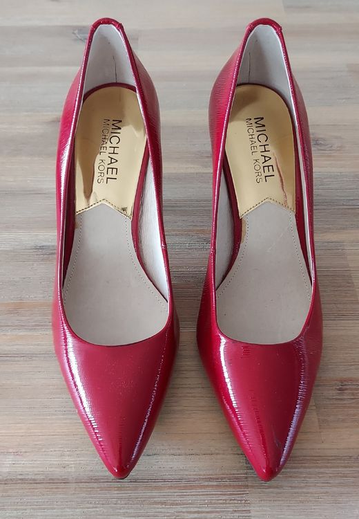 Rote Lack High Heels Michael Kors Gr. 6m / 36 | Kaufen auf Ricardo